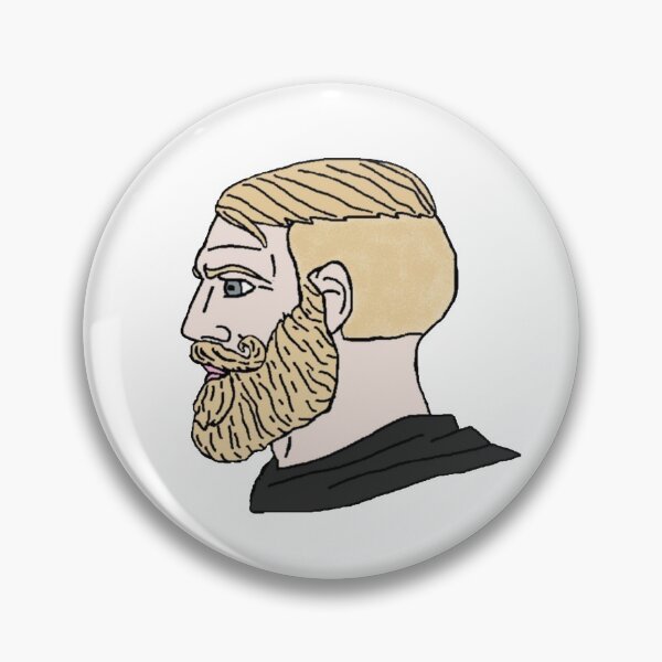 "Funny Chad Yes - Yes Chad Meme - Yes Face Meme" Pin for Sale by walid ...