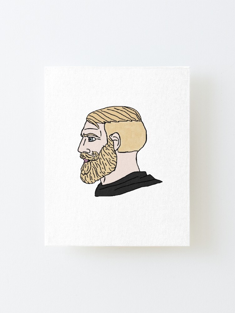 "Funny Chad Yes - Yes Chad Meme - Yes Face Meme" Mounted Print by walid ...