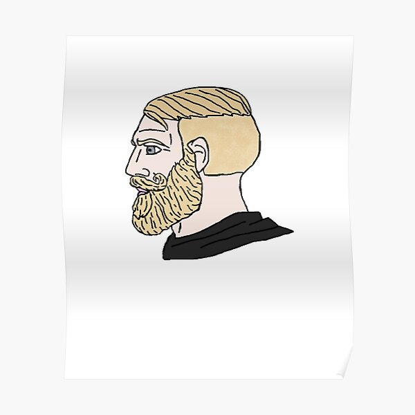 "Funny Chad Yes - Yes Chad Meme - Yes Face Meme" Poster by walid-farroj ...