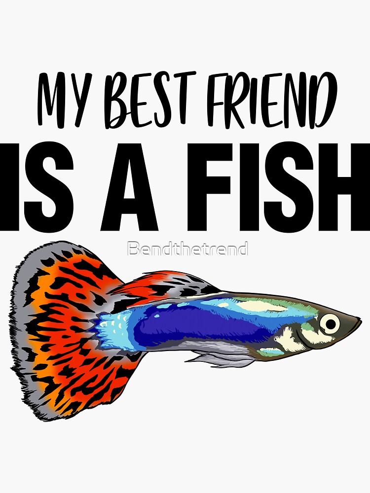 "My Best Friend Is A Fish Guppy" Sticker for Sale by Bendthetrend ...