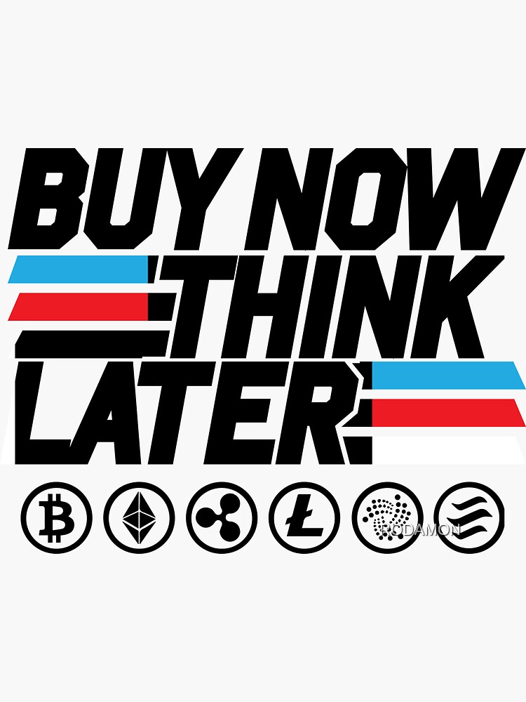 "buy now think later Bitcoin Cryptocurrency cryptocurrency logo gray ...