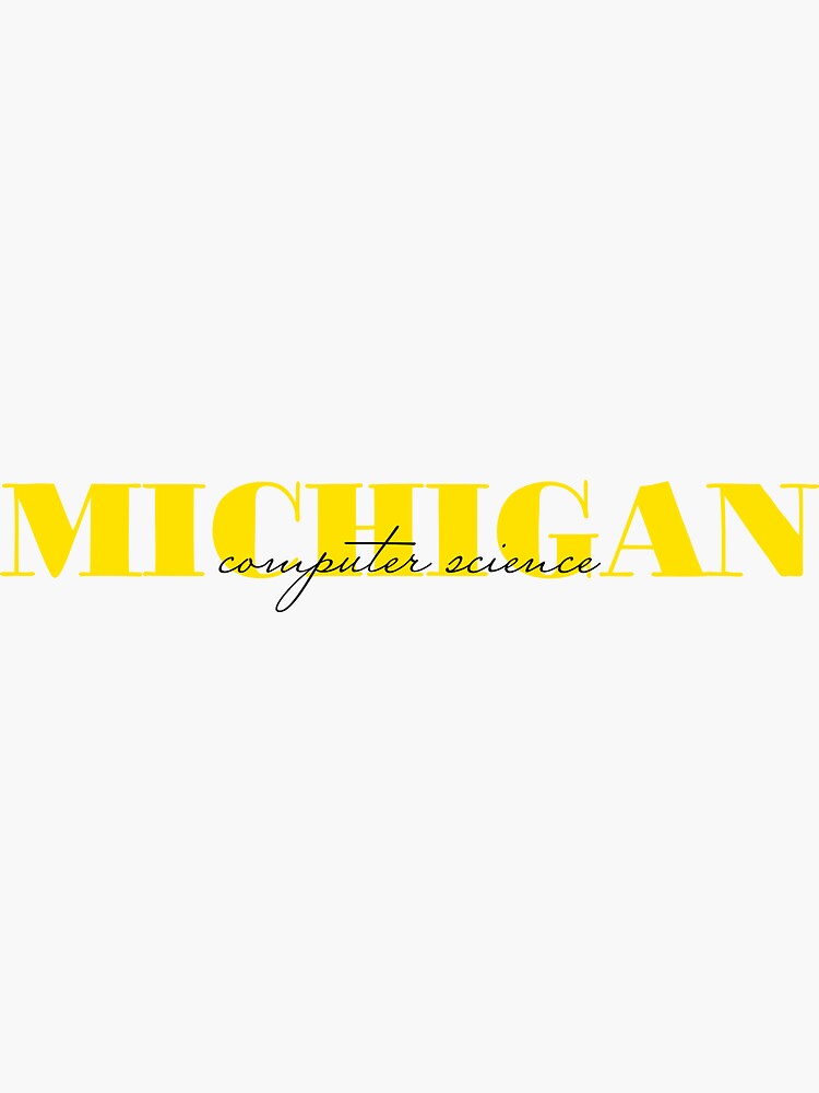 "University of Michigan Computer Science" Sticker for Sale by aebbitt ...