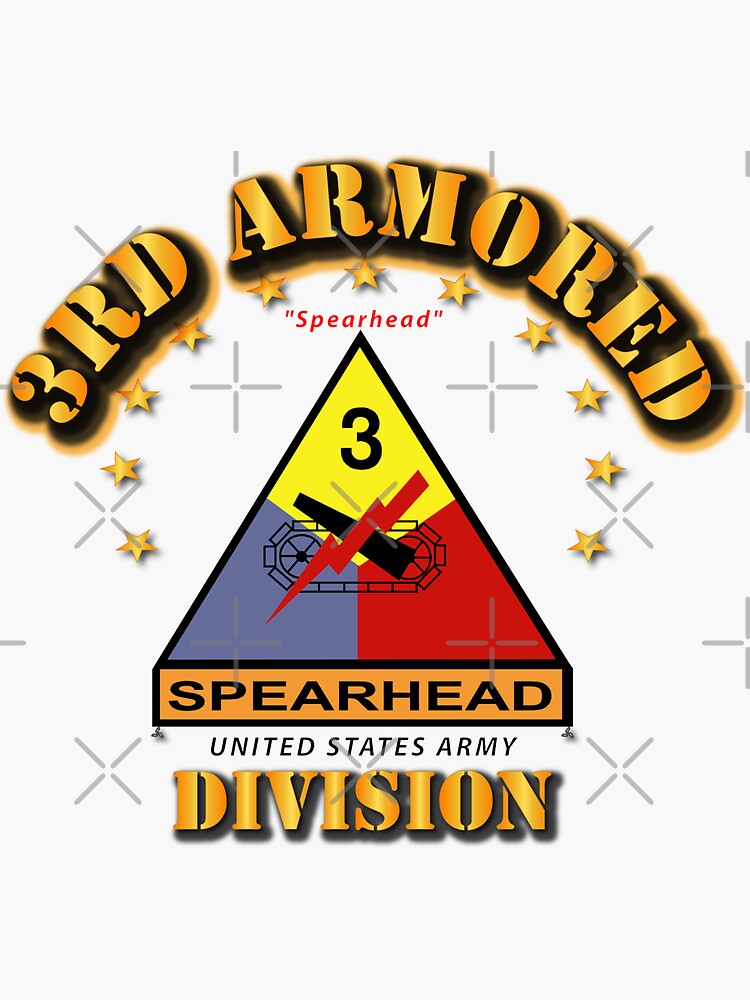"Army - 3rd Armored Division - Spearhead" Sticker for Sale by ...