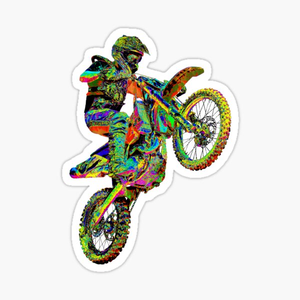 "Motocross 1 for prints" Sticker for Sale by GePadeSign | Redbubble