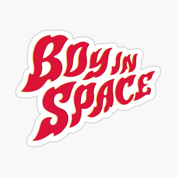 "Boy In Space - Red" Sticker for Sale by sticker-stacker | Redbubble