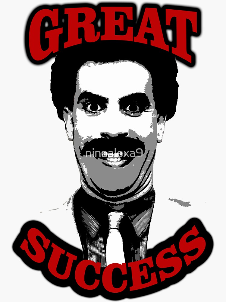 "borat" Sticker by ninaalexa9 | Redbubble