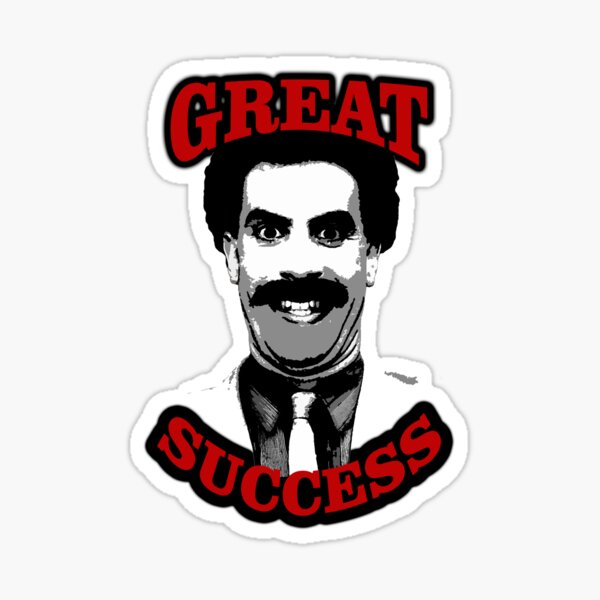 "borat" Sticker by ninaalexa9 | Redbubble