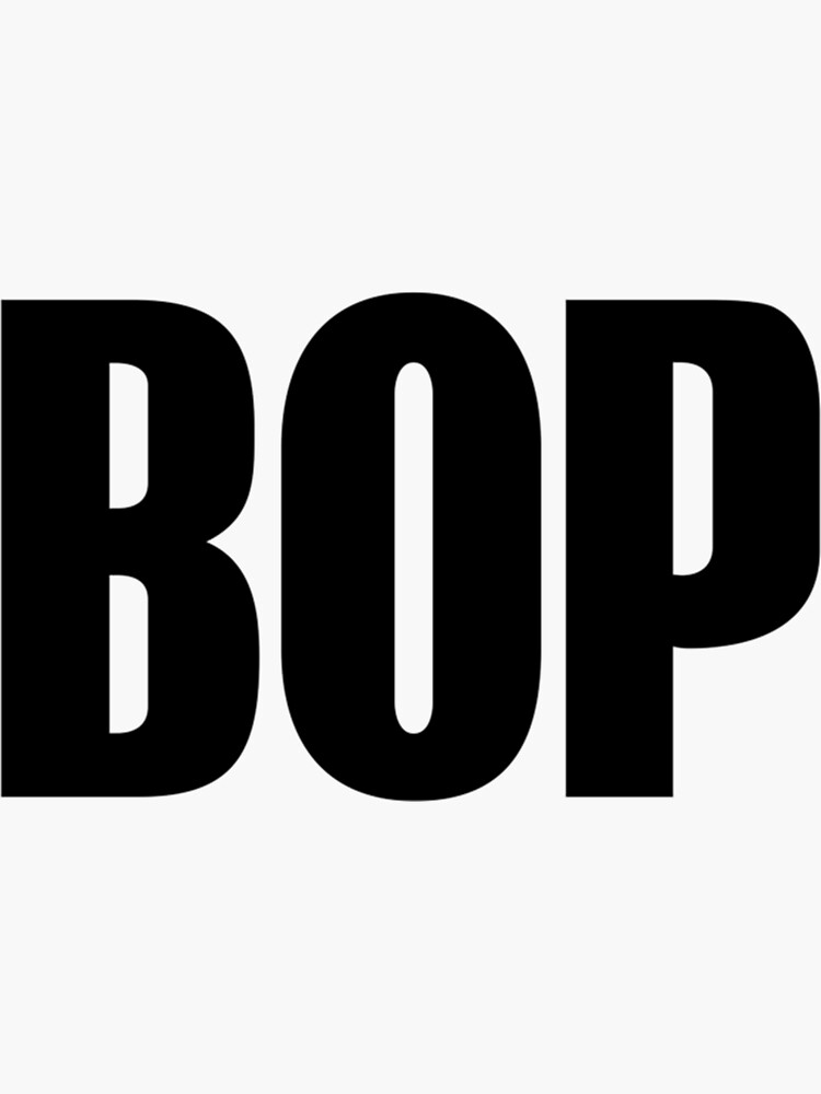 "Bop Slang " Sticker for Sale by xiaoliz | Redbubble