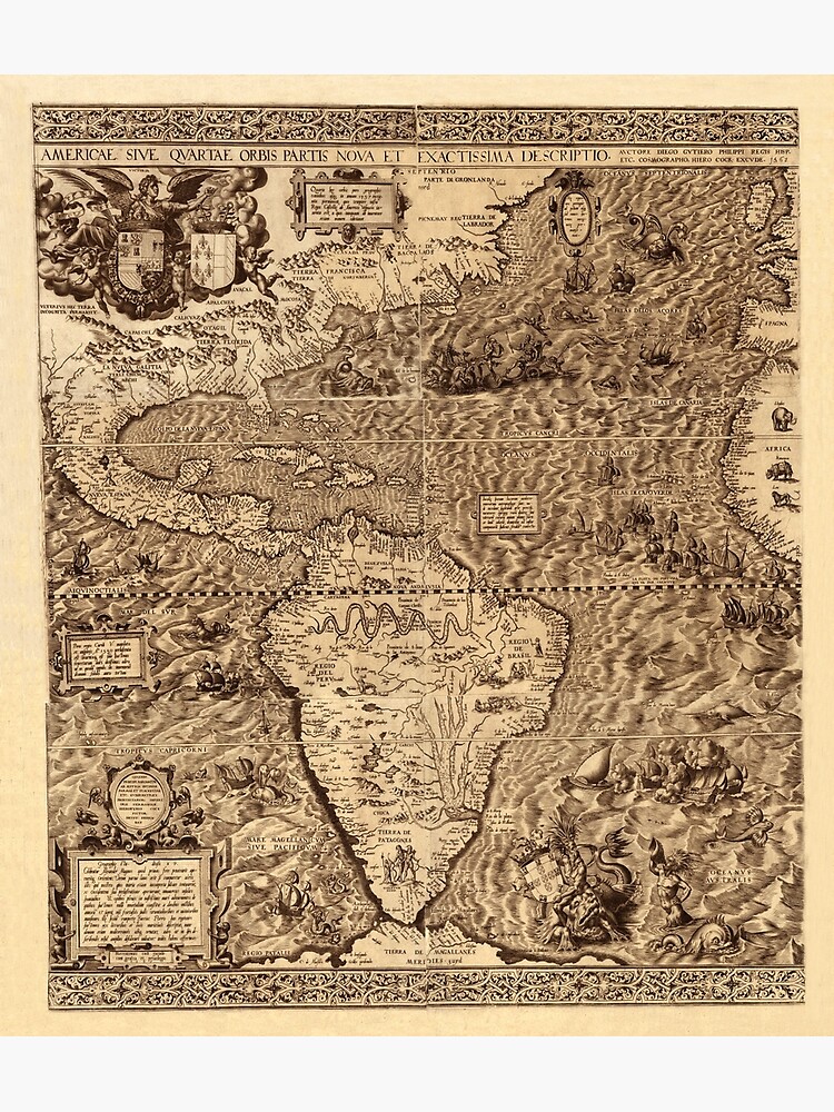 "Map Of America 1562" Poster for Sale by mollyfare | Redbubble