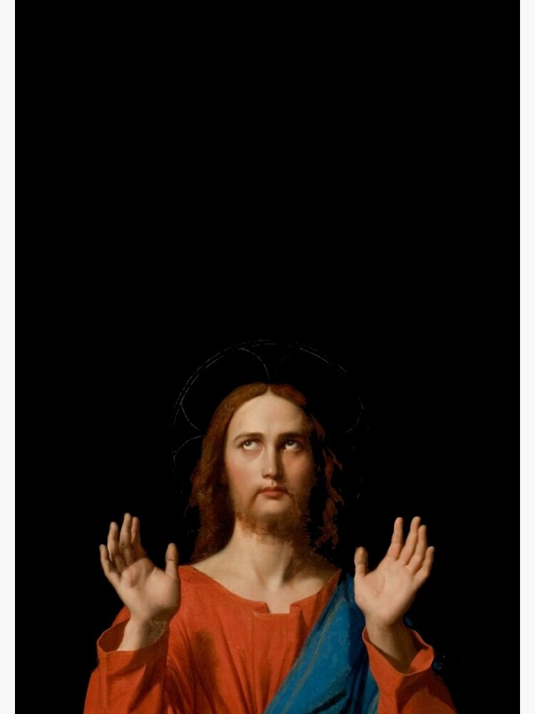 "Jesus Christ Eyes Rolling Classical Art Portrait Religious Art Meme ...