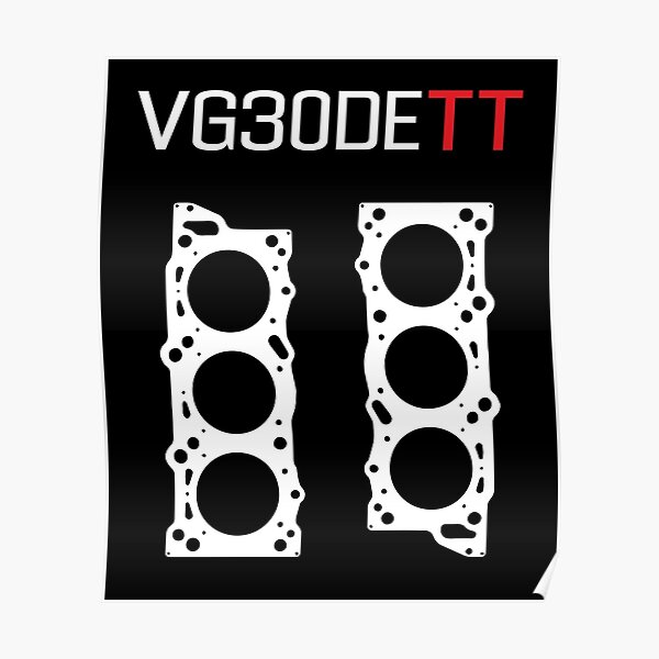 "VG30DETT Engine Head Gasket Design - dark background" Poster for Sale ...