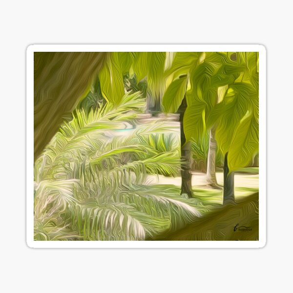 "Pacifico Garden" Sticker for Sale by BobbyDArt | Redbubble