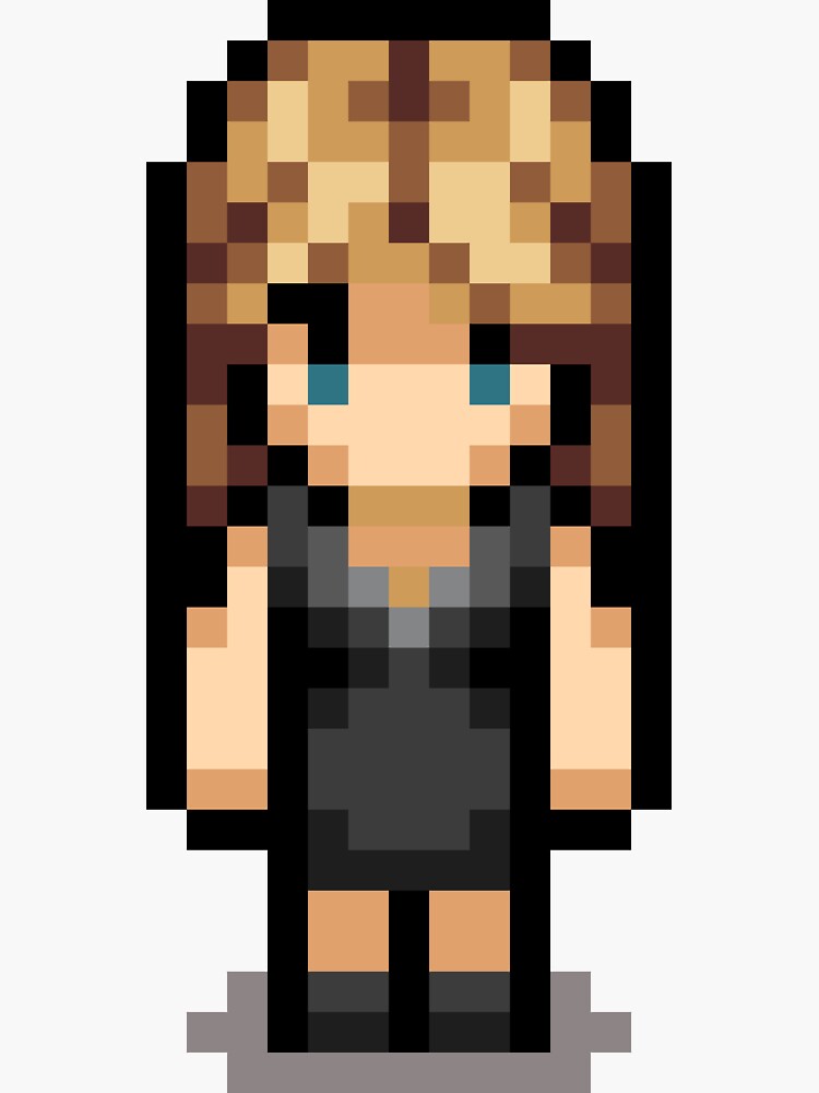 "Pixel Art NPC "Sharon"" Sticker for Sale by fallinfrog | Redbubble