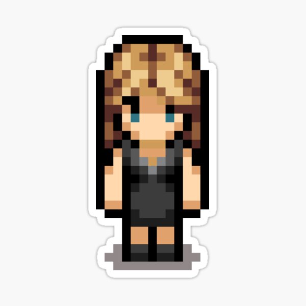 "Pixel Art NPC "Sharon"" Sticker for Sale by fallinfrog | Redbubble