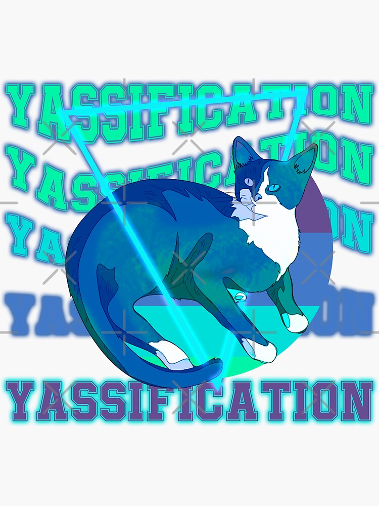 "yassification Funny Retro kitty yassification " Sticker for Sale by ...