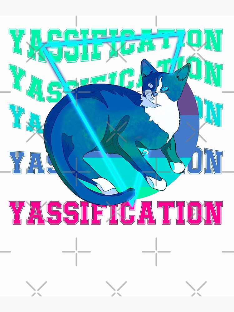 "yassification Funny Retro Cat meme " Poster by Amirebdesign | Redbubble