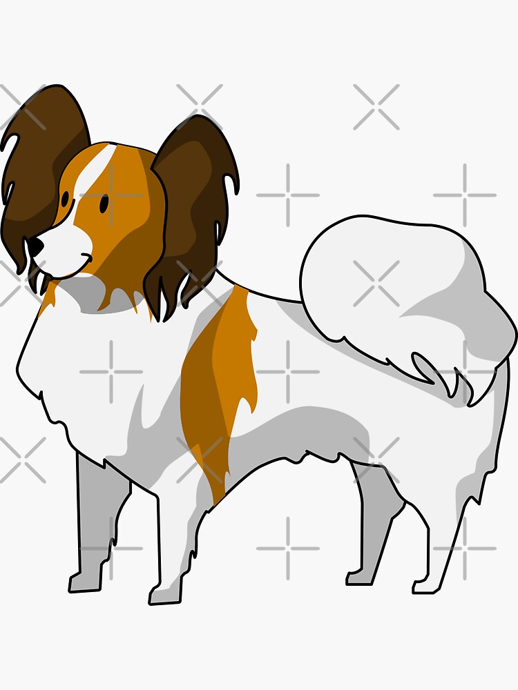" Papillon Dog" Sticker for Sale by KrisSidDesigns | Redbubble