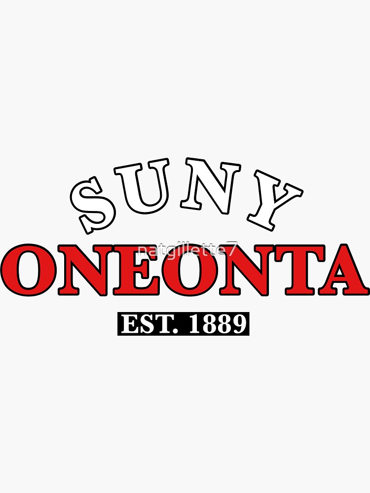 "SUNY Oneonta Est" Sticker for Sale by natgillette7 | Redbubble