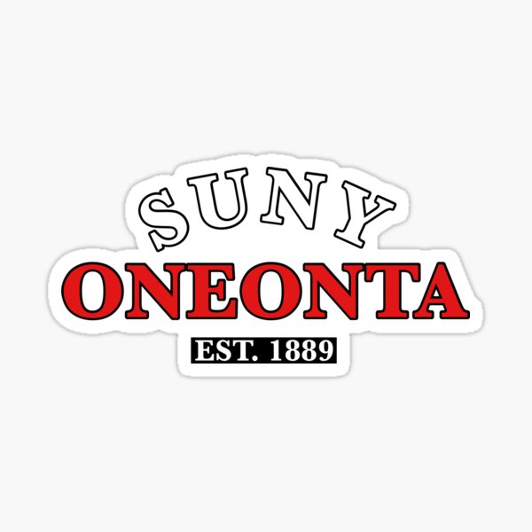 "SUNY Oneonta Est" Sticker for Sale by natgillette7 | Redbubble