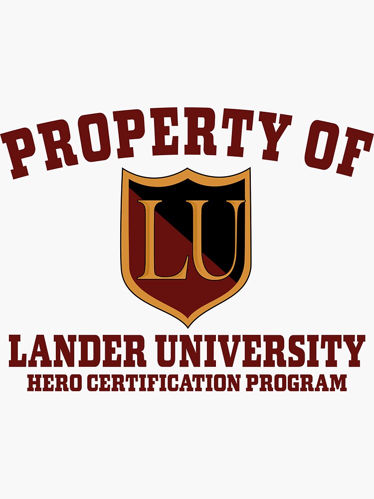 "Property of Lander University HCP" Sticker for Sale by pickjesusktkeit ...