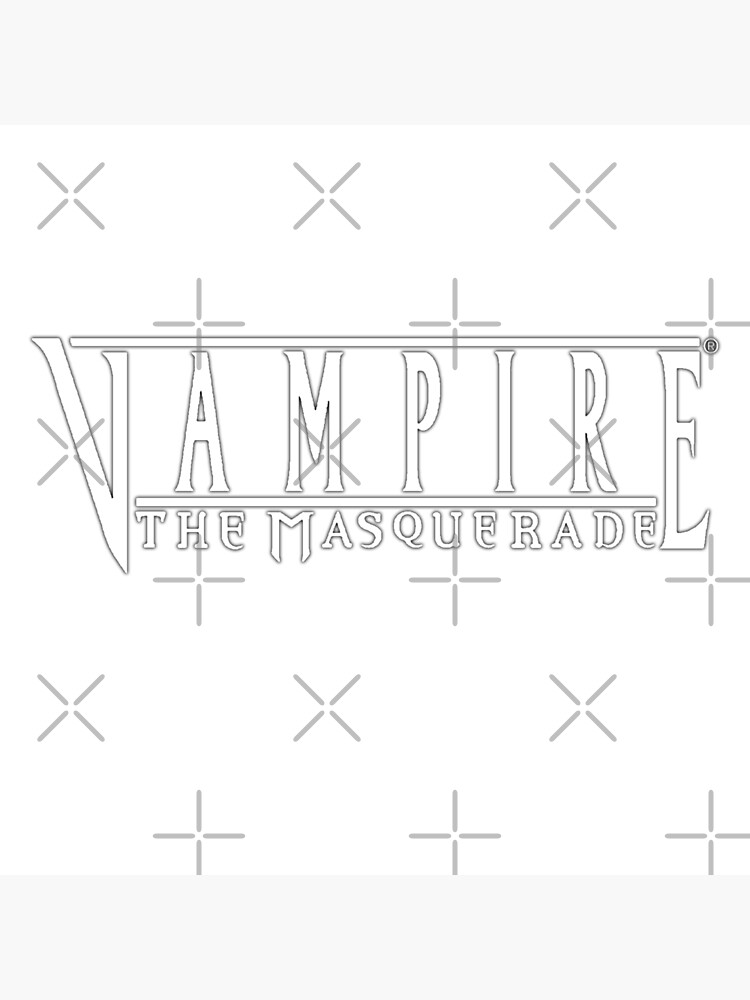 "Vampire The Masquerade Logo White" Poster by northernlit | Redbubble