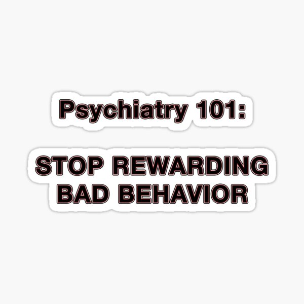 "Psychiatry 101 on Bad Behavior" Sticker for Sale by janraydesigns ...