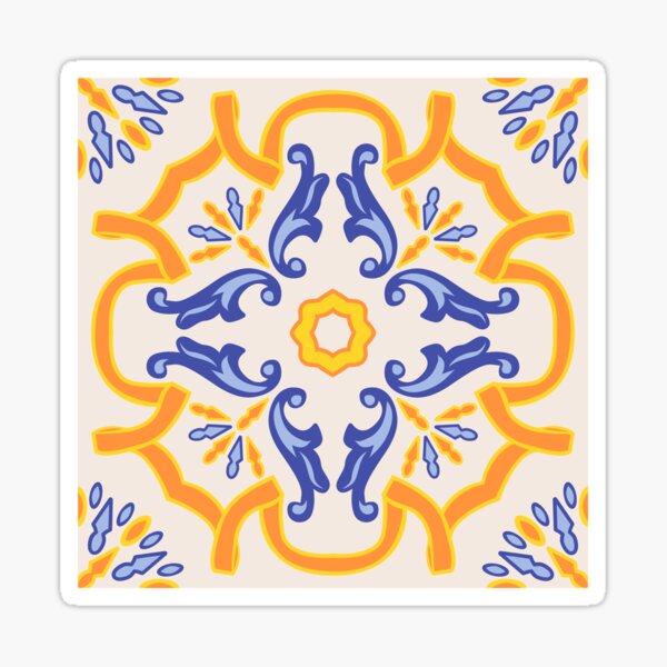 "Mediterranean Tile Blue White & Gold Beautiful Sicilian Ceramic ...