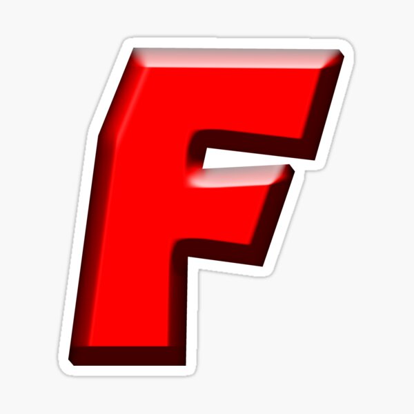 "Capital Letter F" Sticker for Sale by Fontworld | Redbubble
