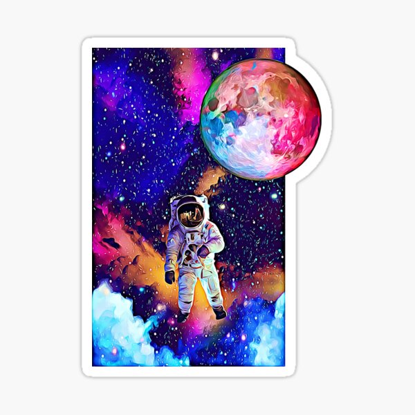 "spaceman space travel moon fashin design 2022" Sticker for Sale by ...