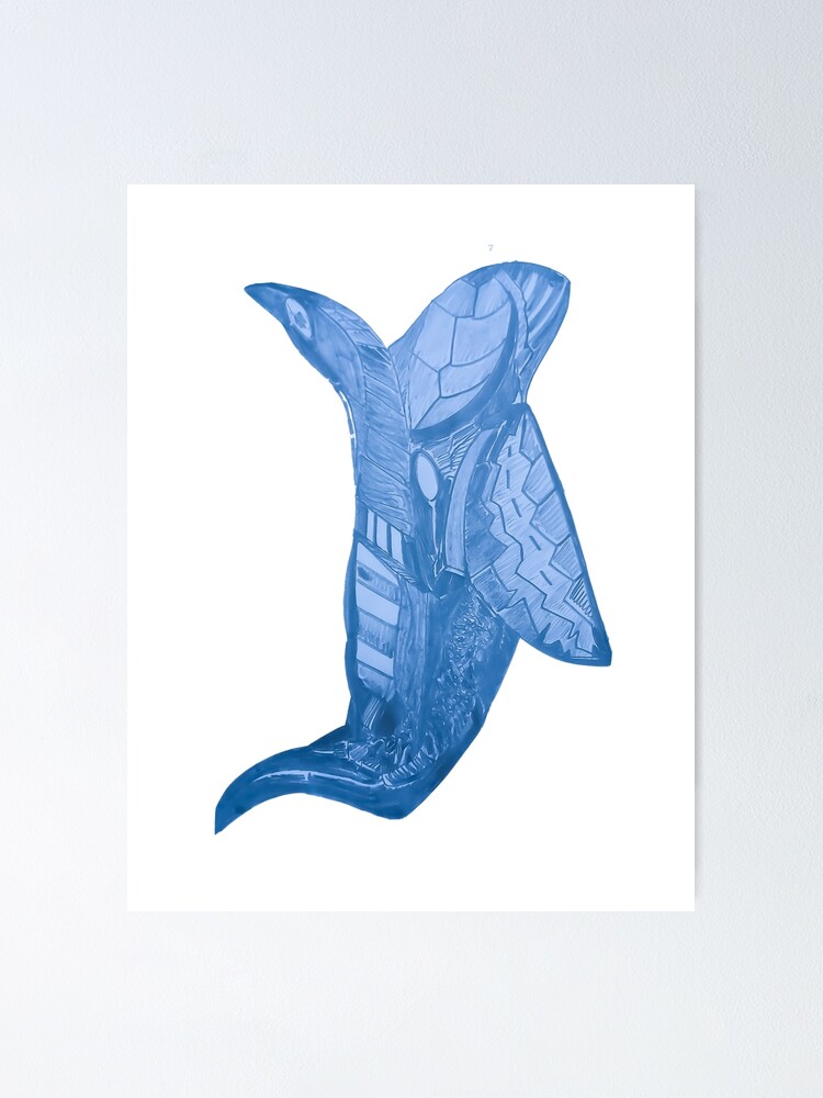 "Blue delphine " Poster for Sale by bou8 | Redbubble