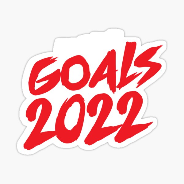 Pegatina «Metas de año nuevo 2022, metas 2022, metas de 2022, feliz año ...