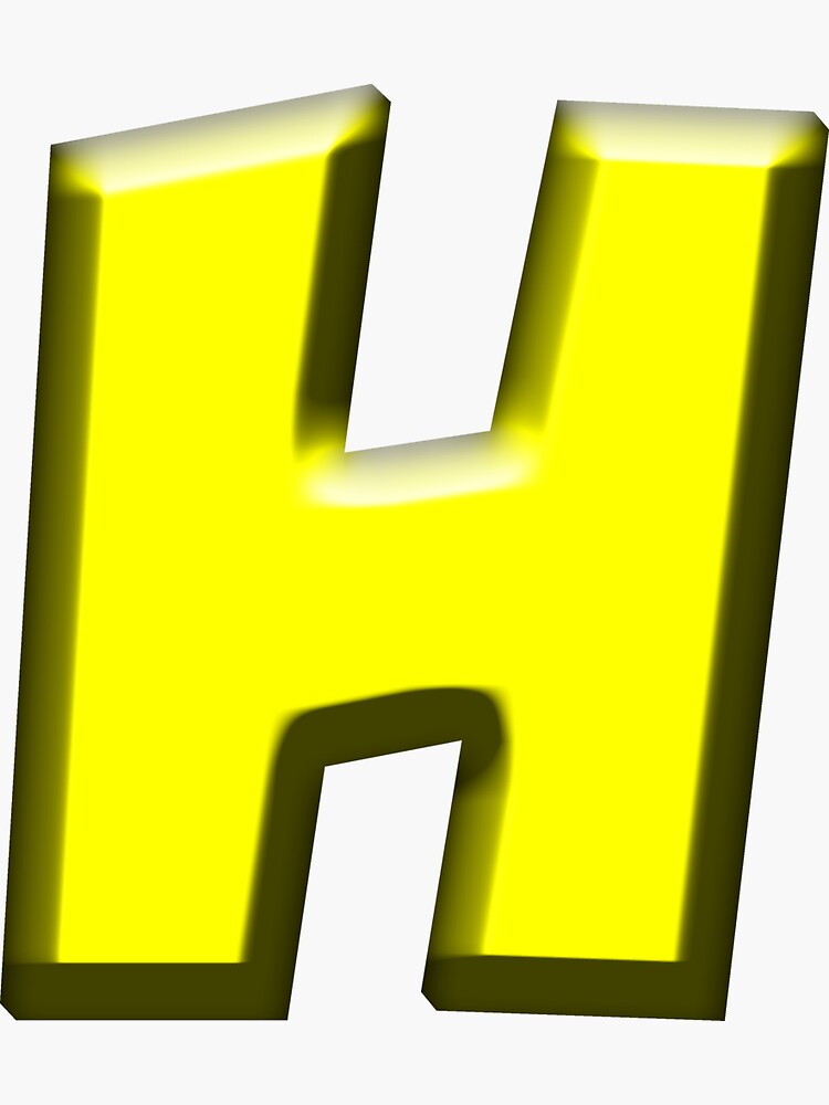"Capital Letter H" Sticker for Sale by Fontworld | Redbubble