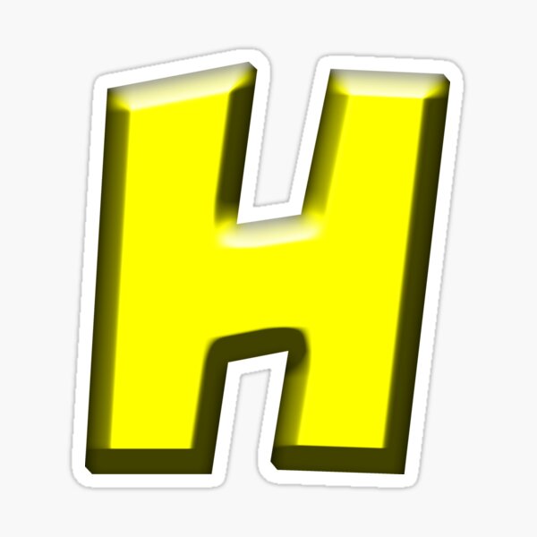 "Capital Letter H" Sticker for Sale by Fontworld | Redbubble