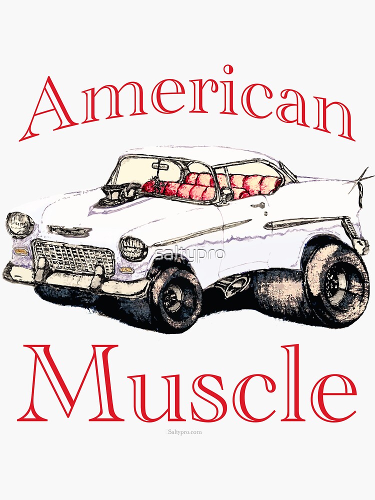 "55 Chevy art" Sticker by saltypro | Redbubble