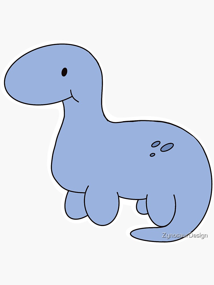 "Riley the Friendly Dinosaur" Sticker for Sale by ZynosaurDesign ...