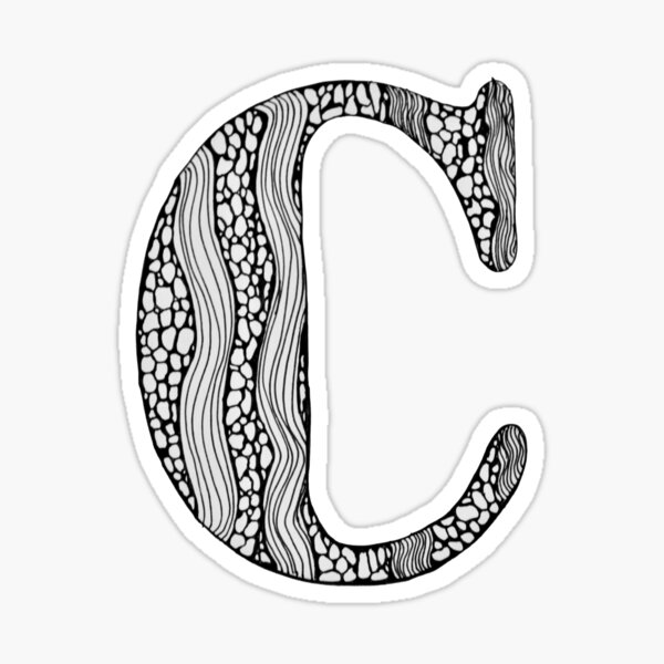 "Big Block letter C" Sticker for Sale by mikilevran | Redbubble