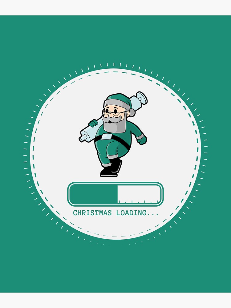 "Christmas Loading Santa Claus " Sticker for Sale by SGIINC1508 | Redbubble