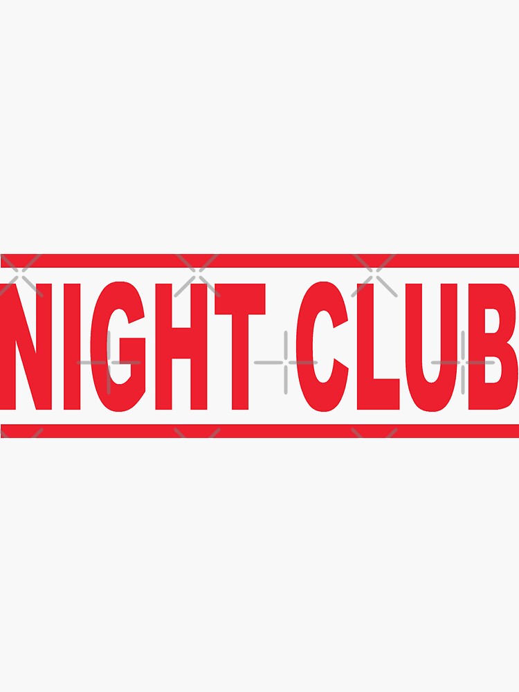 "NIGHT CLUB: MODEL club bodyguard red white background frame" Sticker ...