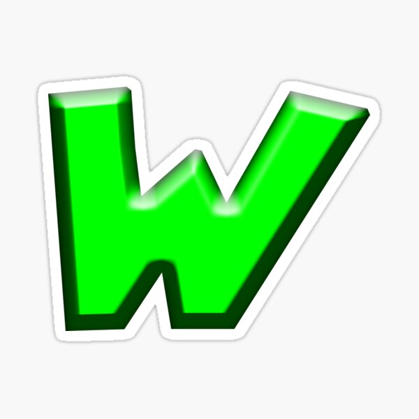 "Capital letter W" Sticker for Sale by Fontworld | Redbubble