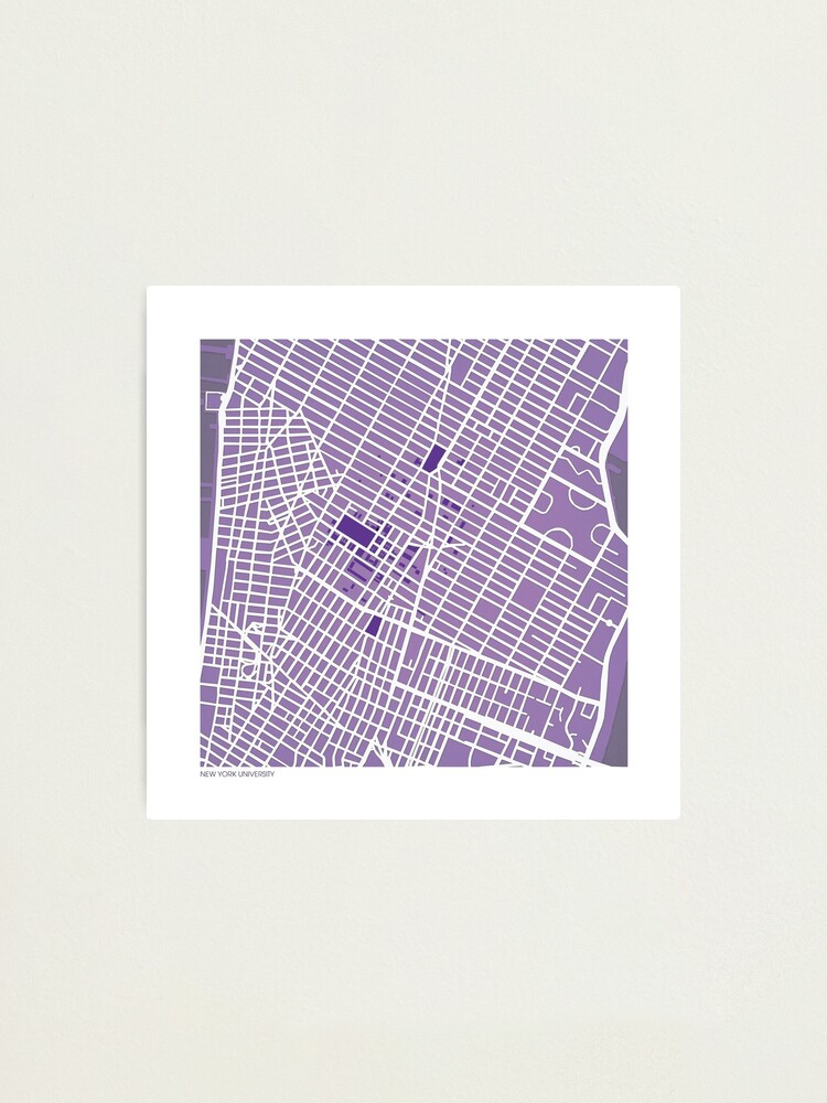 "NYU Campus Map" Photographic Print for Sale by brager | Redbubble