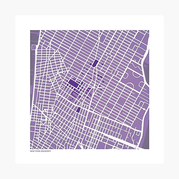 "NYU Campus Map" Photographic Print for Sale by brager | Redbubble