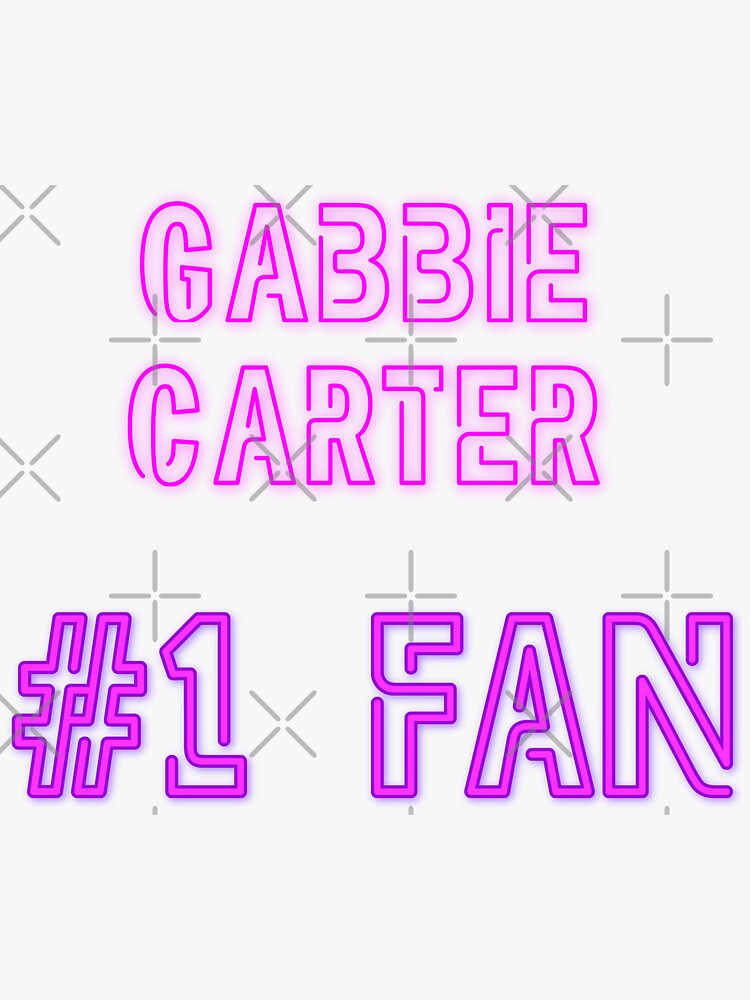 "Gabbie Carter #1 fan" Sticker for Sale by 2Girls1Shirt | Redbubble