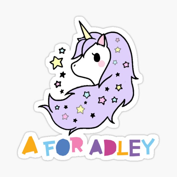 "a for adley" Sticker for Sale by pocapo | Redbubble