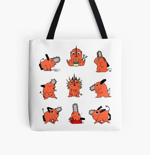 "Chainsawman Pochita Icons Collection" Tote Bag by THEMADBRUSH | Redbubble