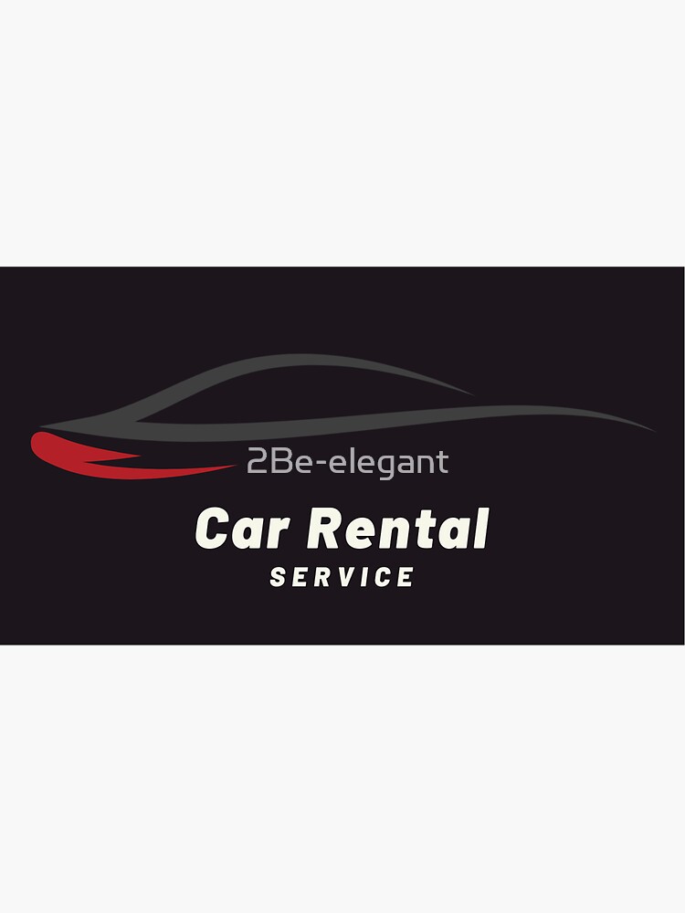 "Car Rental" Sticker for Sale by 2Be-elegant | Redbubble