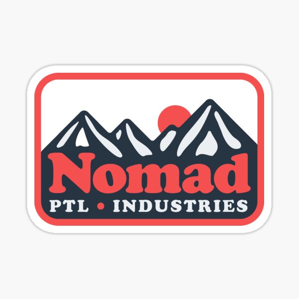 "Nomad Industries Badge" Sticker for Sale by Nomad-Ind | Redbubble