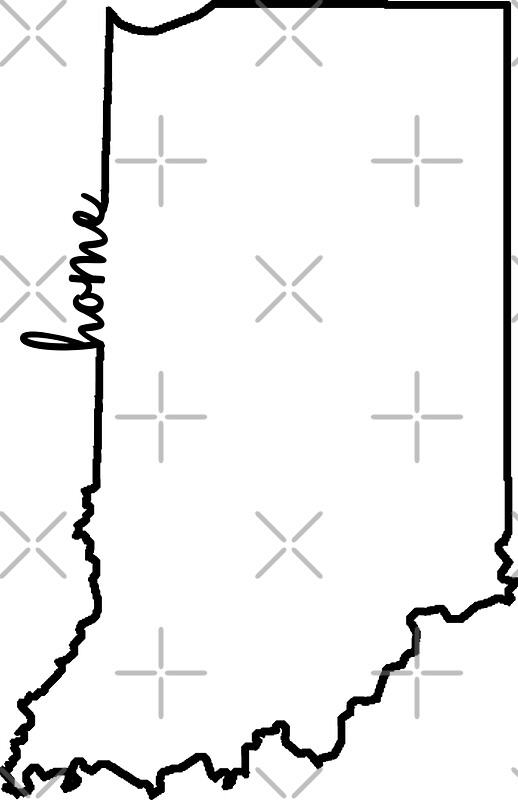 Indiana State Outline: Gifts & Merchandise | Redbubble
