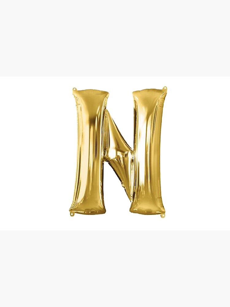 "Gold Foil Mylar Balloon Letter N" Poster for Sale by ArcherAshleyArt ...