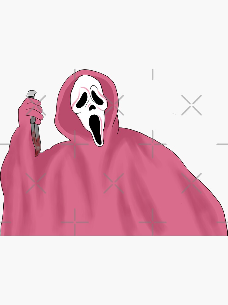 "Pink Scream" Sticker for Sale by jazwakefieldart | Redbubble