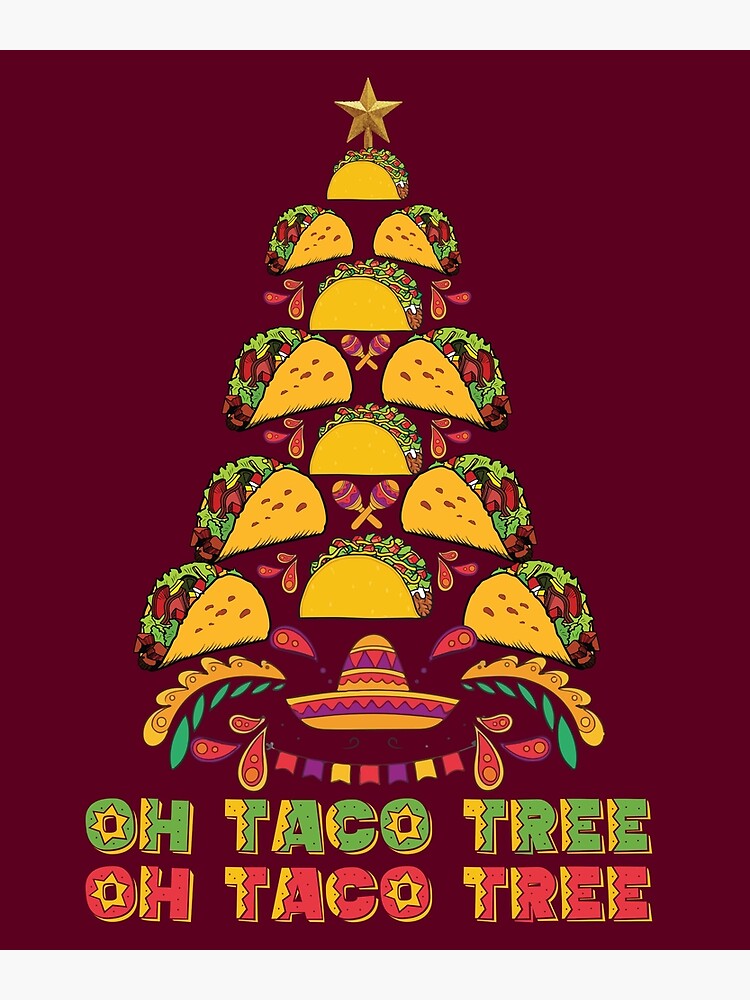 "Oh Taco Tree Oh Taco Tree Red" Poster for Sale by Vegdreamer | Redbubble